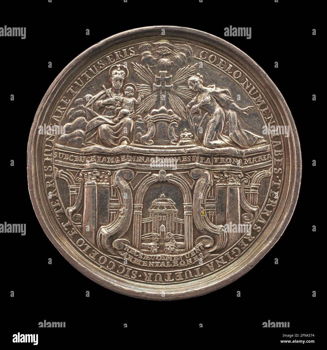 Queen Maria Theresa of Austria Kneeling in front of the Virgin while ...