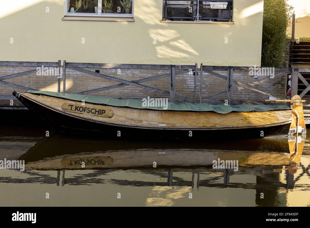ZUTPHEN, NETHERLANDS - Mar 19, 2021: Closeup of whisper boat laying ...