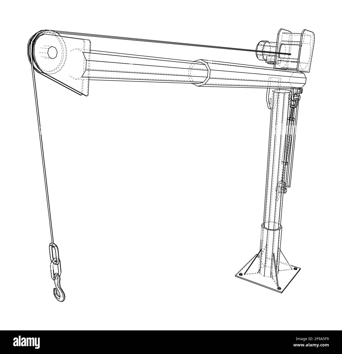 Davit or crane for boat. Vector Stock Vector Image & Art - Alamy