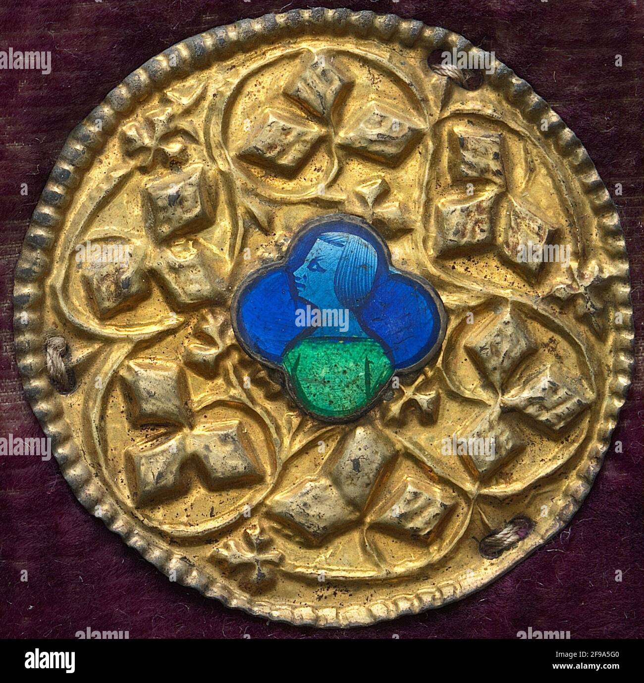 Costume Ornament with Profile Portrait, c. 1380/1400 Stock Photo - Alamy