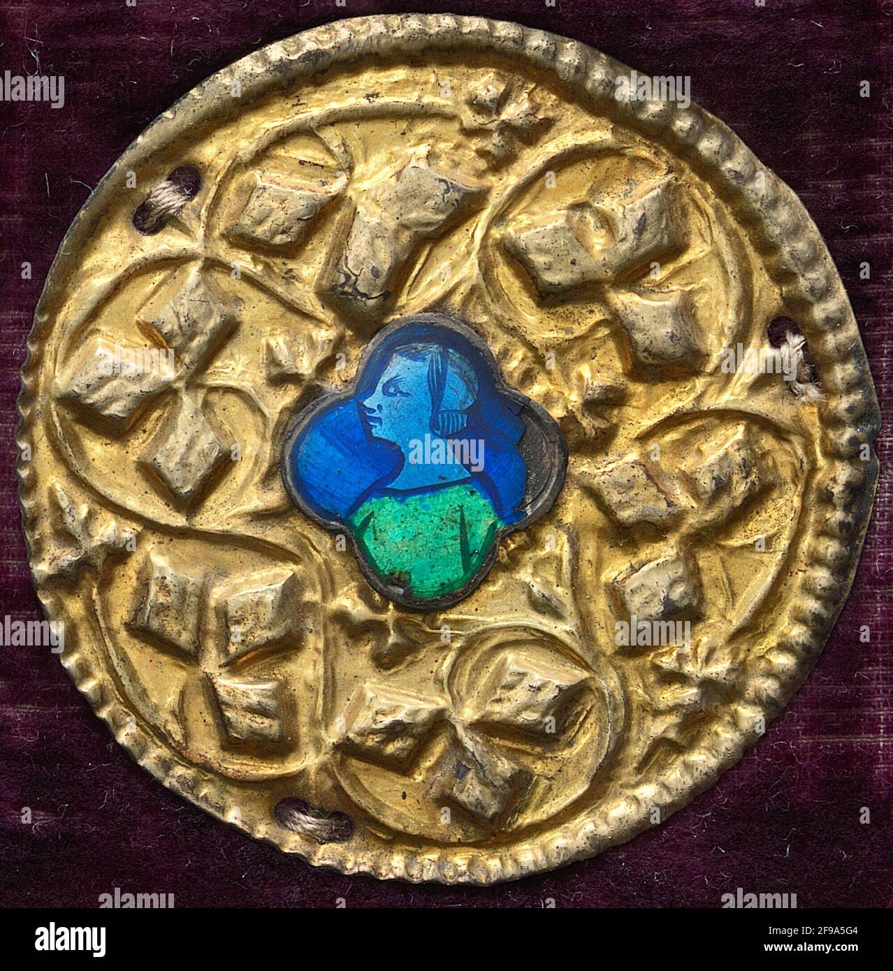 Costume Ornament with Profile Portrait, c. 1380/1400 Stock Photo - Alamy