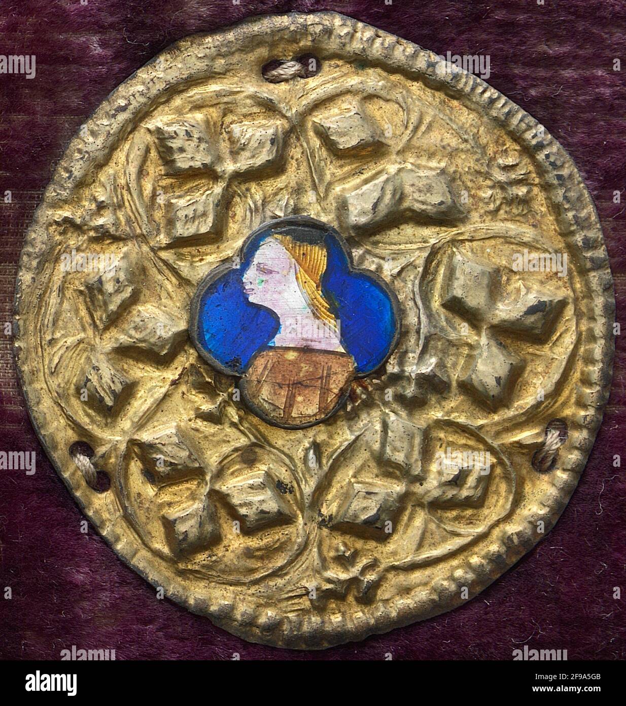 Costume Ornament with Profile Portrait, c. 1380/1400 Stock Photo - Alamy