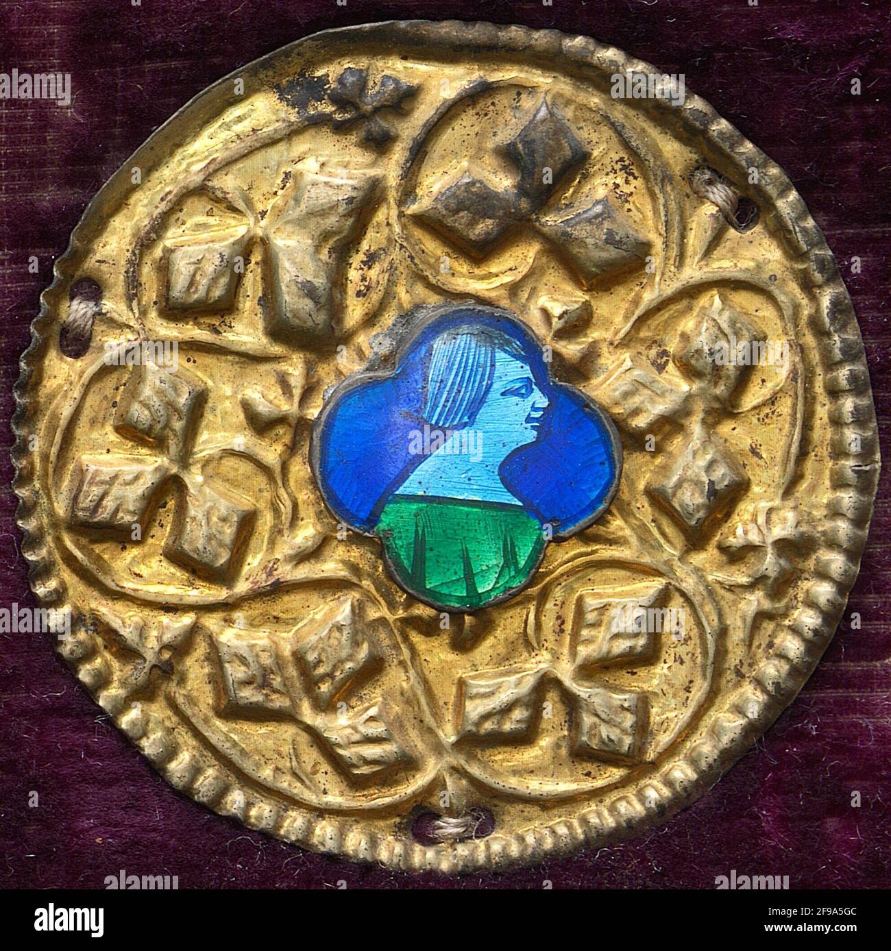 Costume Ornament with Profile Portrait, c. 1380/1400 Stock Photo - Alamy