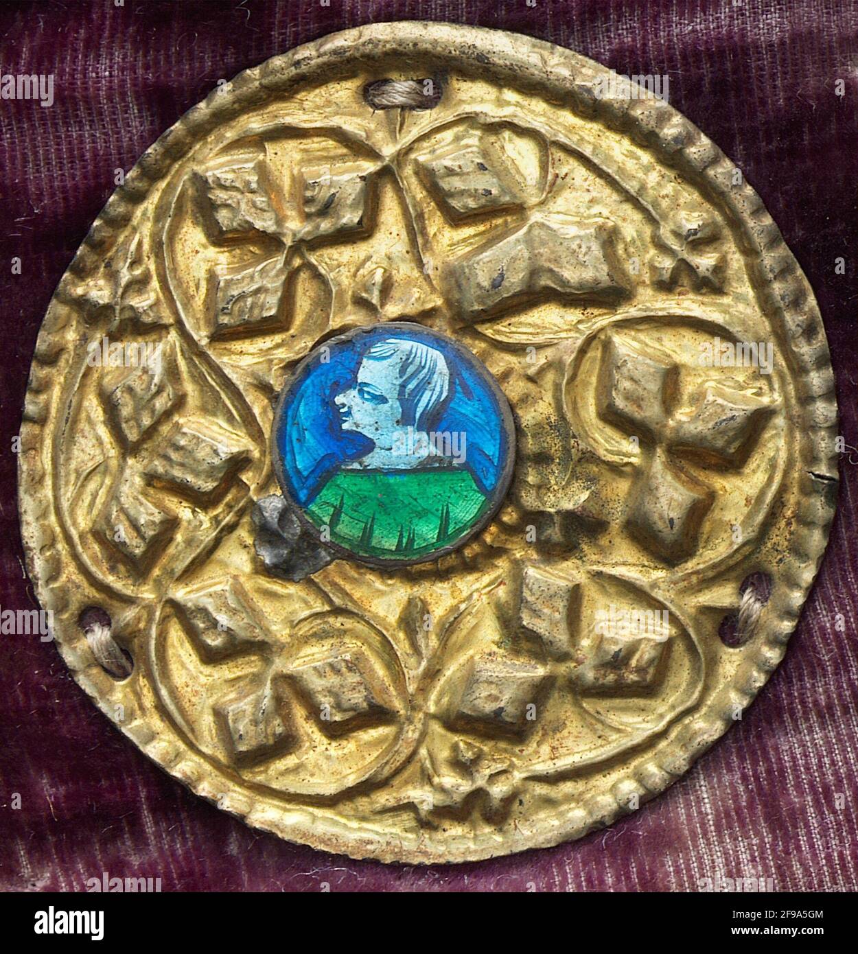 Costume Ornament with Profile Portrait, c. 1380/1400 Stock Photo - Alamy