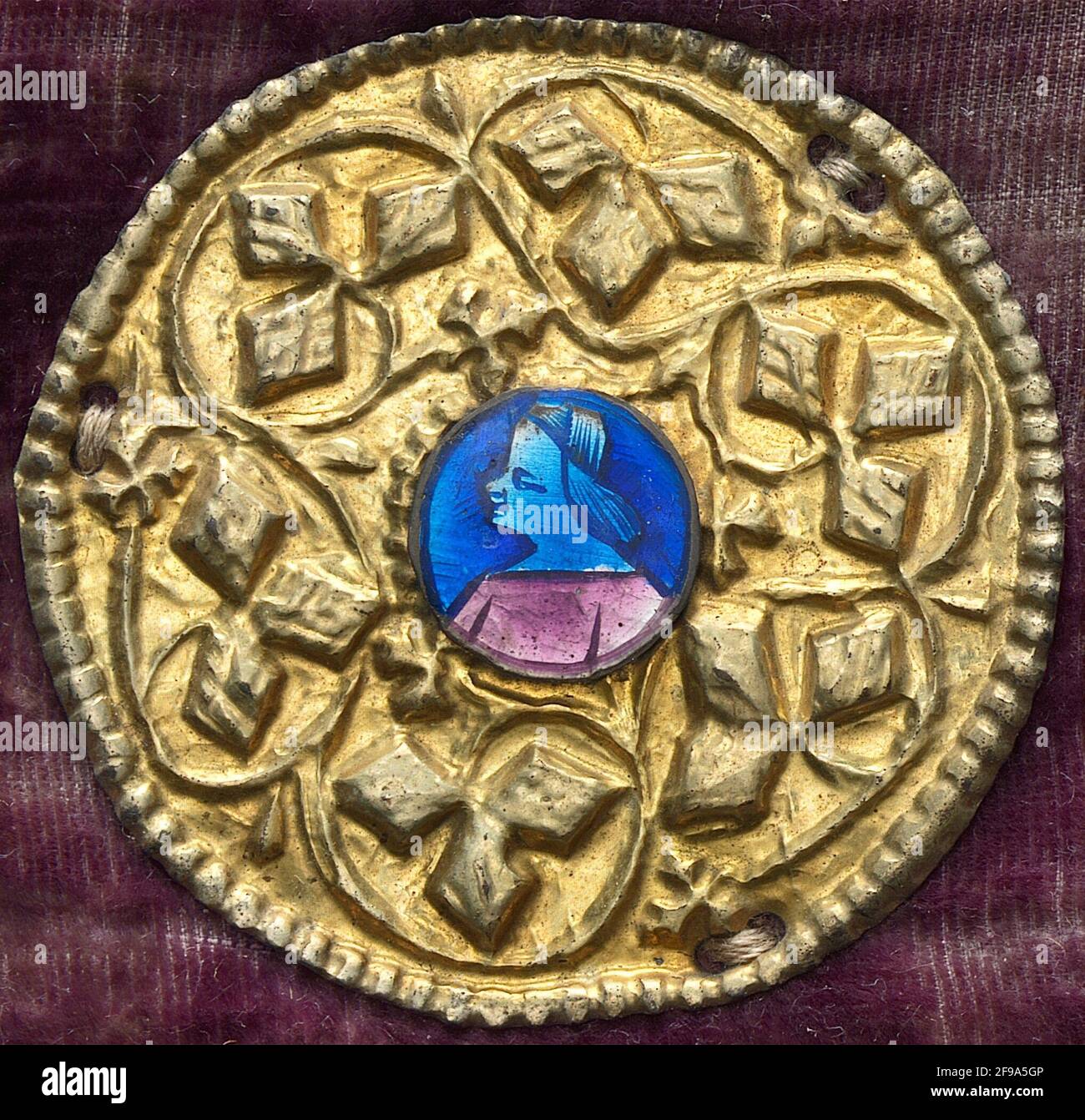 Costume Ornament with Profile Portrait, c. 1380/1400 Stock Photo - Alamy