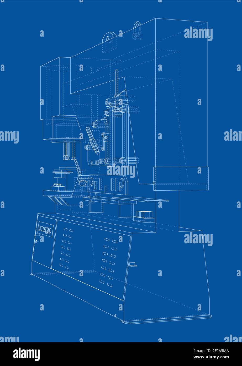 Metalworking CNC machine. Vector Stock Vector Image & Art - Alamy