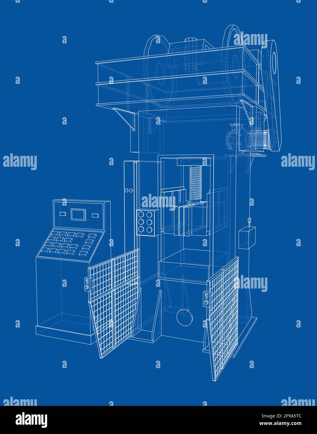 Hydraulic Press. Vector Stock Vector Image & Art - Alamy