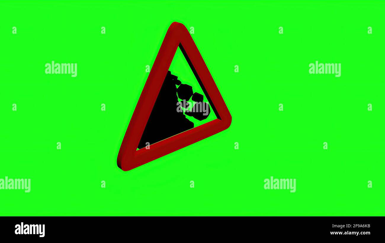 Exclamation icon on green screen hi-res stock photography and images ...