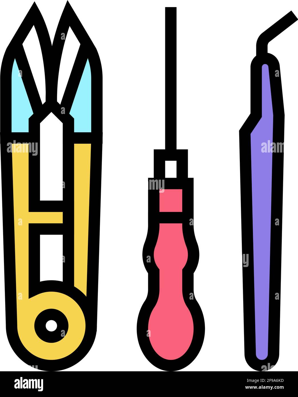 tool set jewellery color icon vector illustration Stock Vector Image ...
