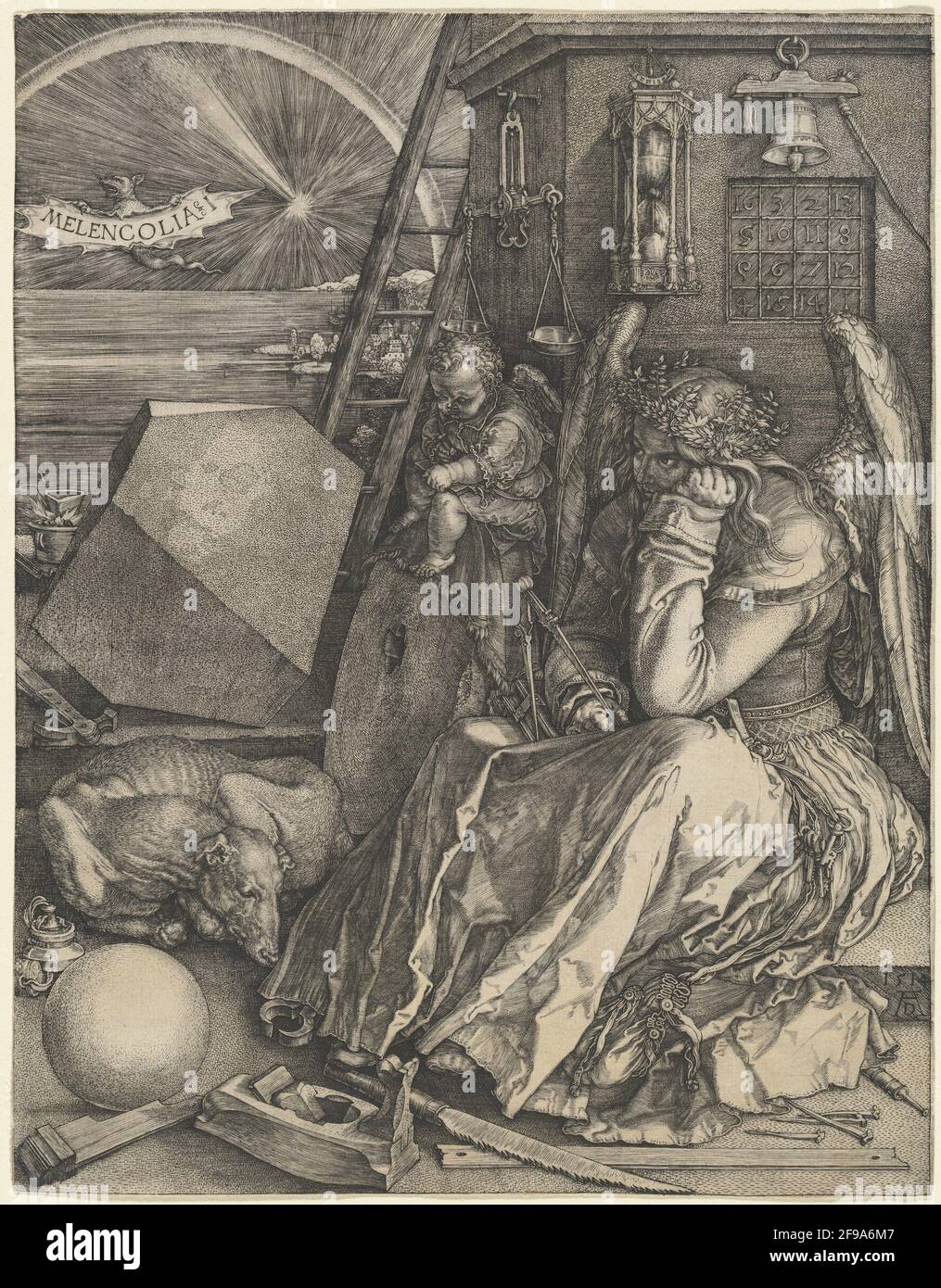 1514 engraving melencolia i hi-res stock photography and images - Alamy