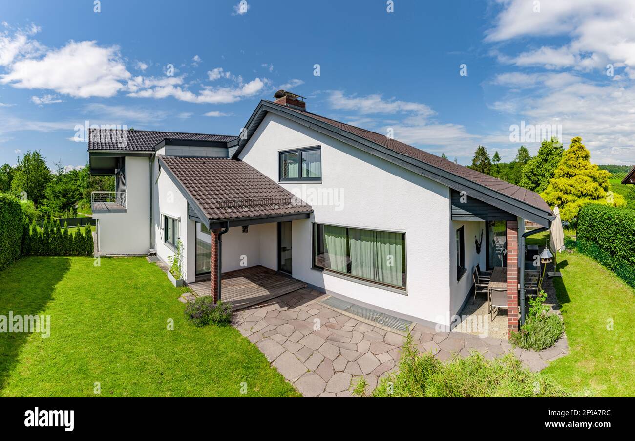 Extension to a single family home Stock Photo - Alamy