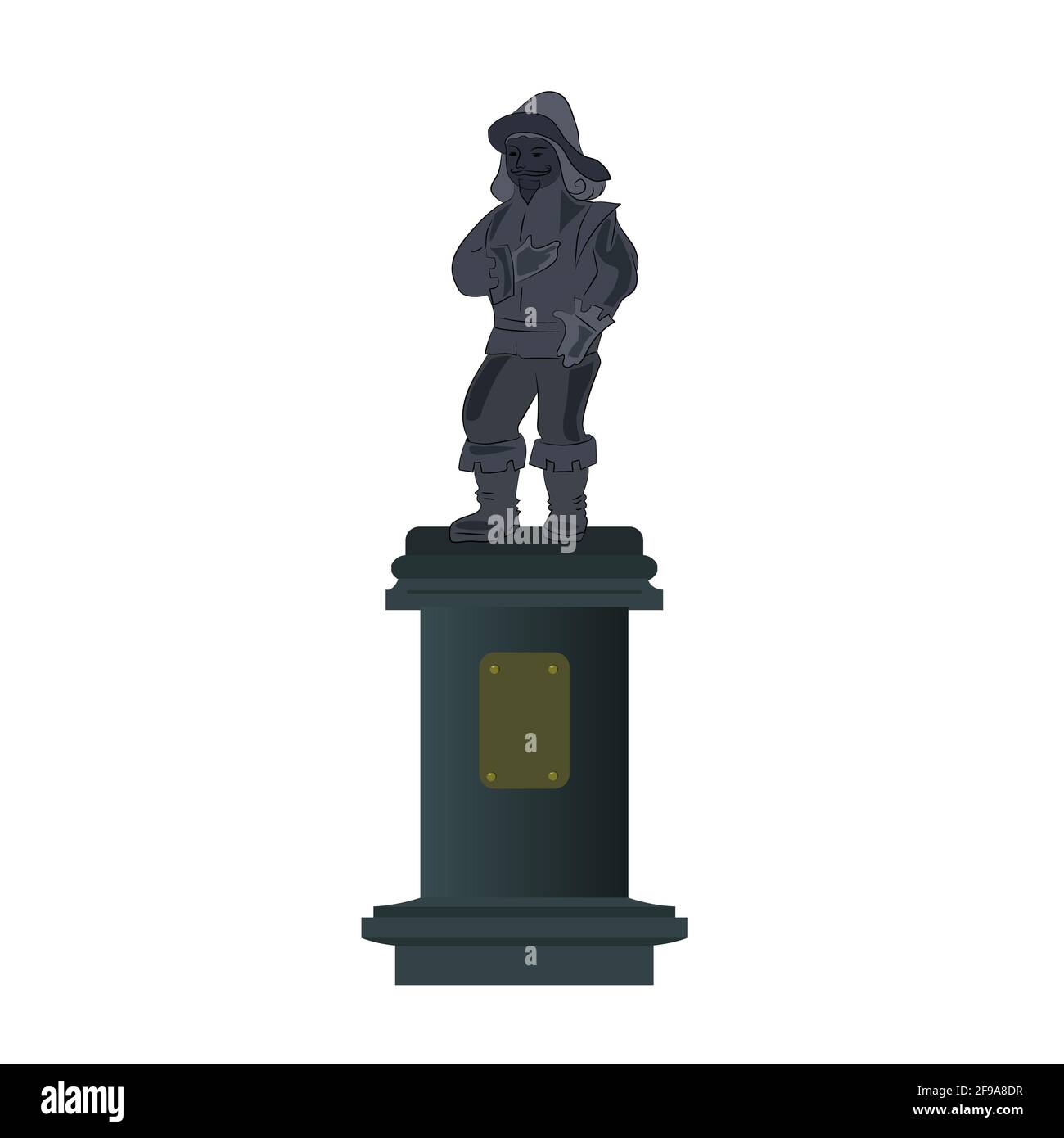 Square in historical city Stock Vector Images - Alamy