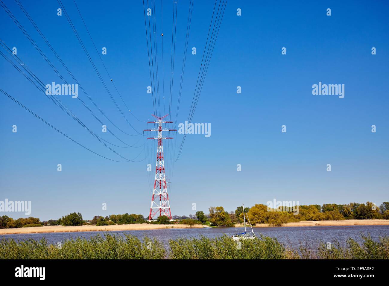 Red pylons hi-res stock photography and images - Alamy