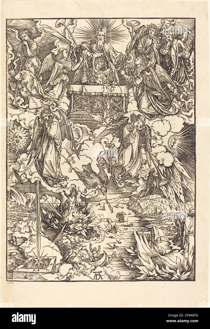 Angels blowing trumpets hi-res stock photography and images - Alamy