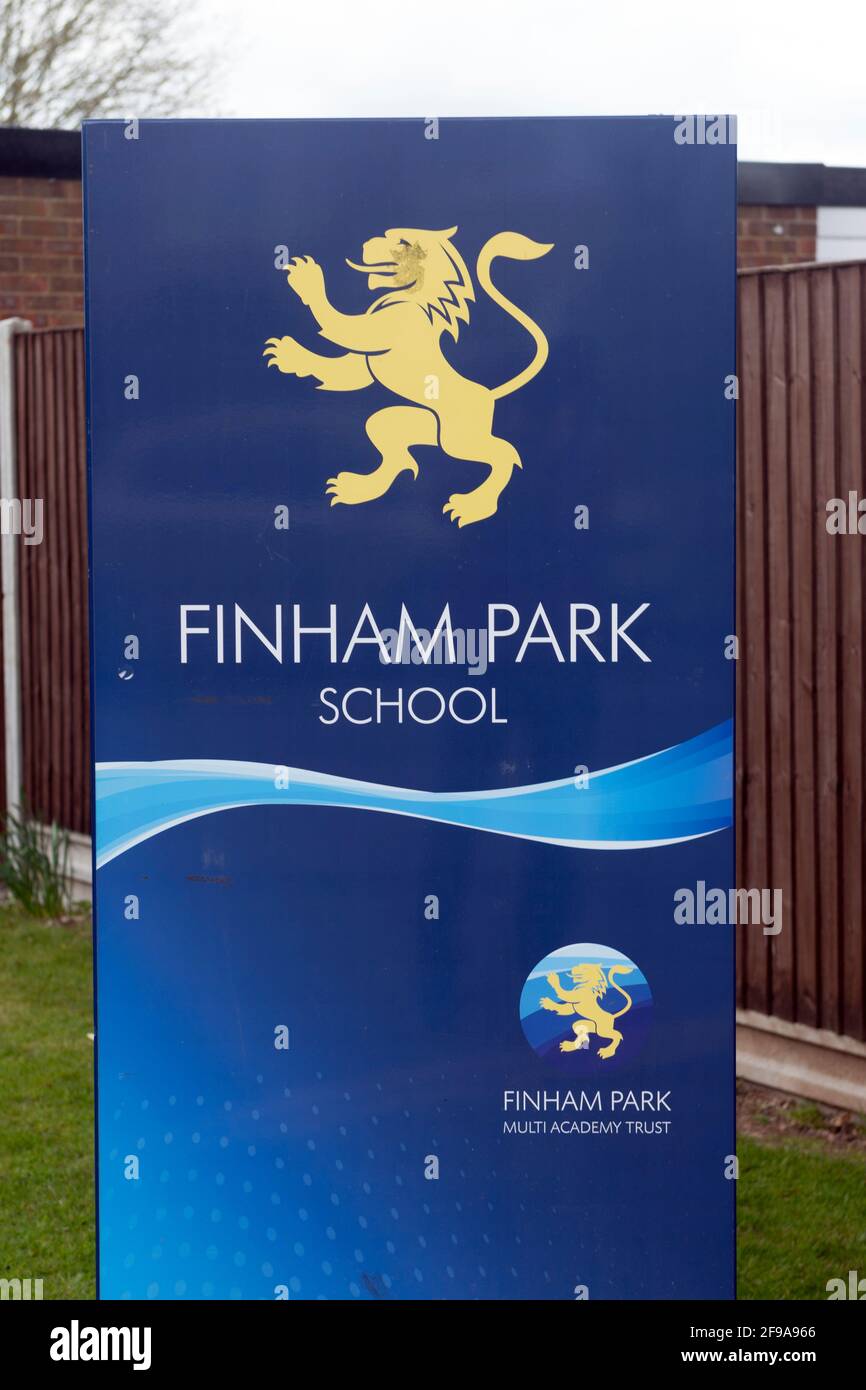 Finham Park School sign, Coventry, West Midlands, England, UK Stock ...