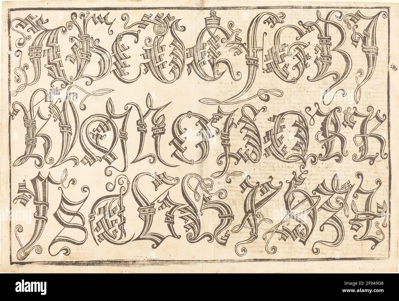 Ornamental Alphabet, 1480/1490 Stock Photo - Alamy