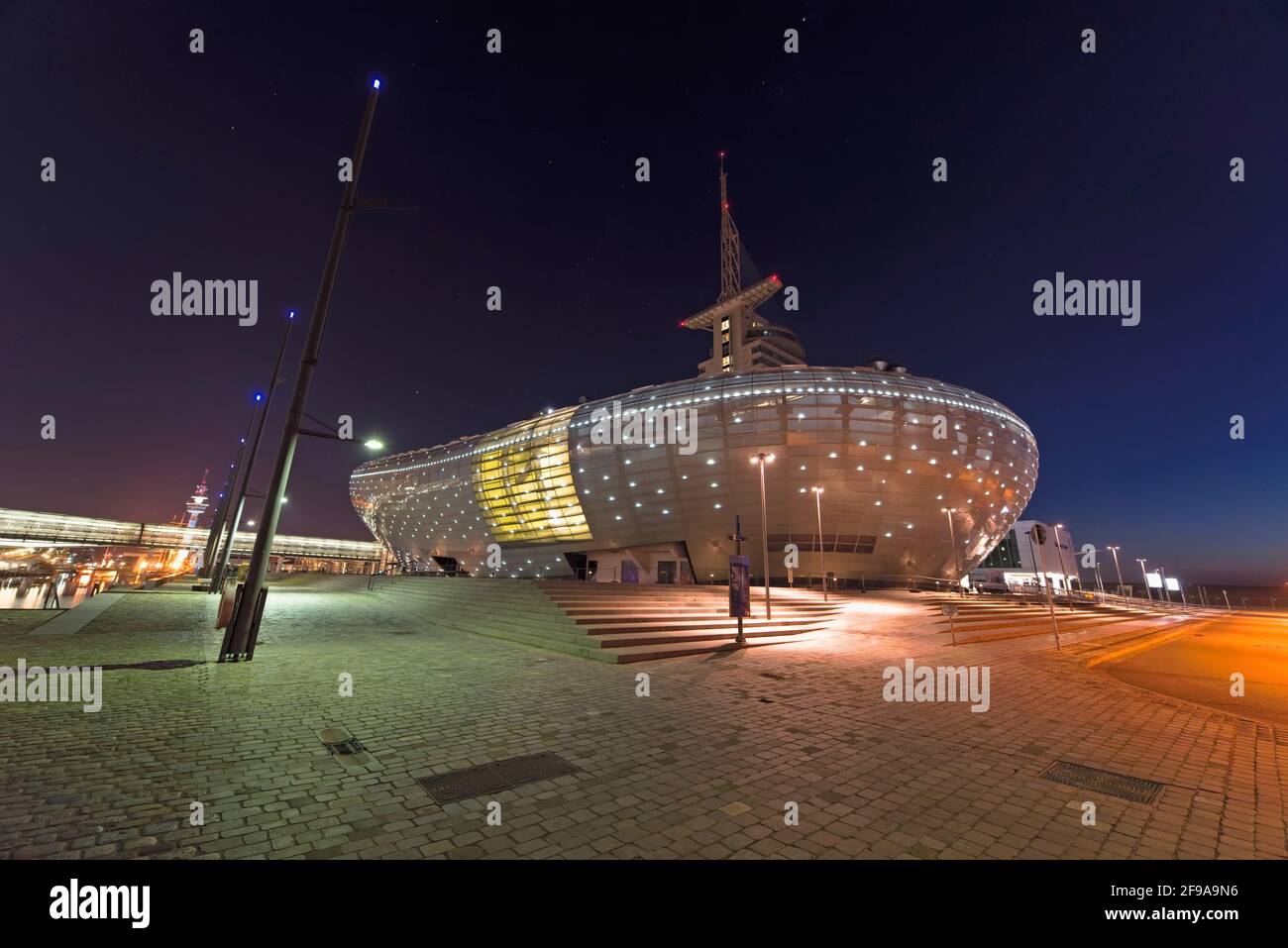 Klimahaus Museum at night, Bremerhaven, Bremen, Germany Stock Photo - Alamy