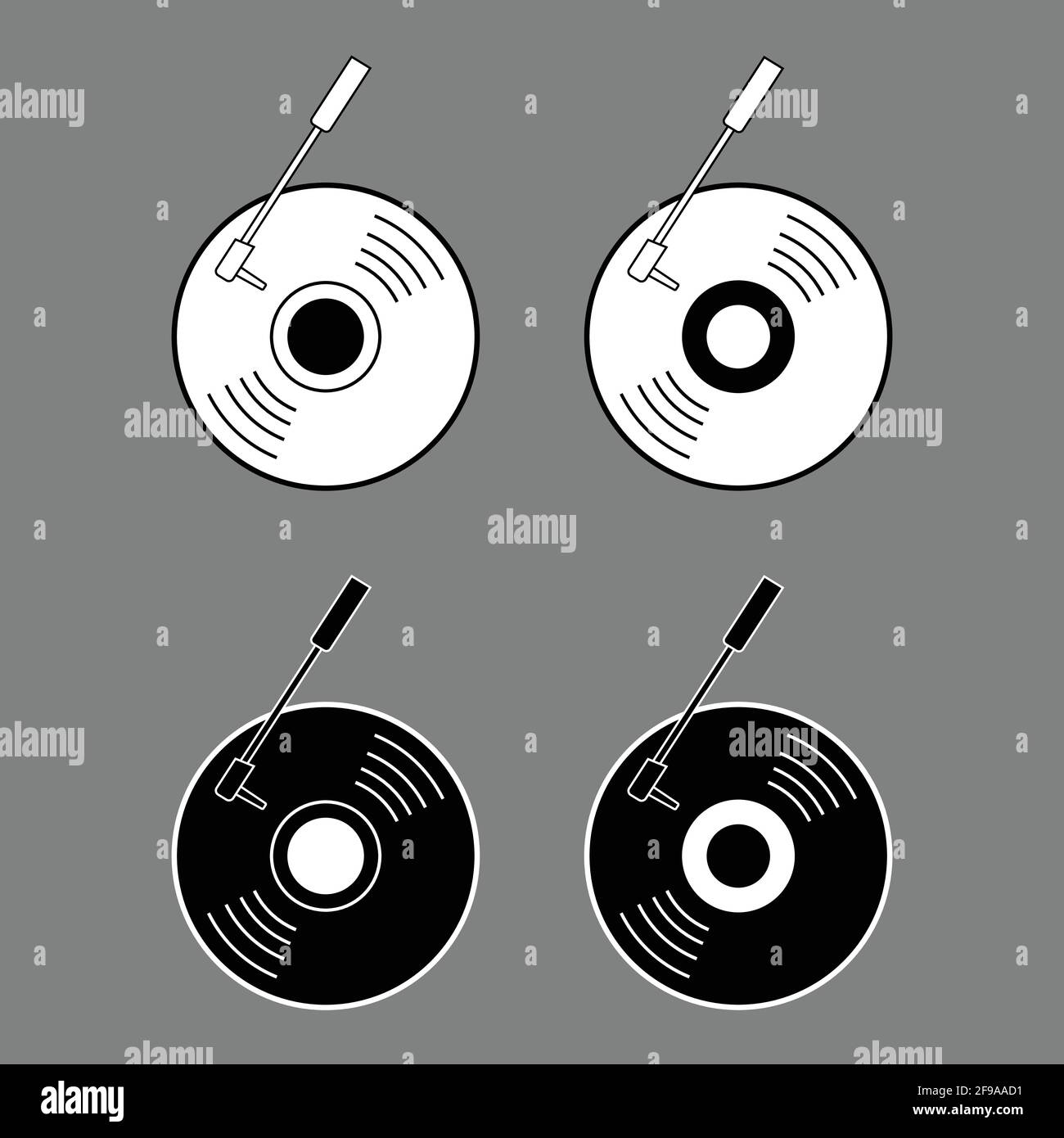 Vinyl record black white outline vector Stock Vector Image & Art - Alamy
