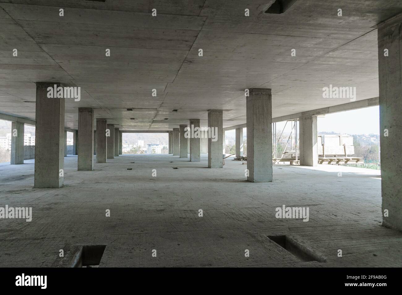 Empty abandoned construction site Stock Photo - Alamy