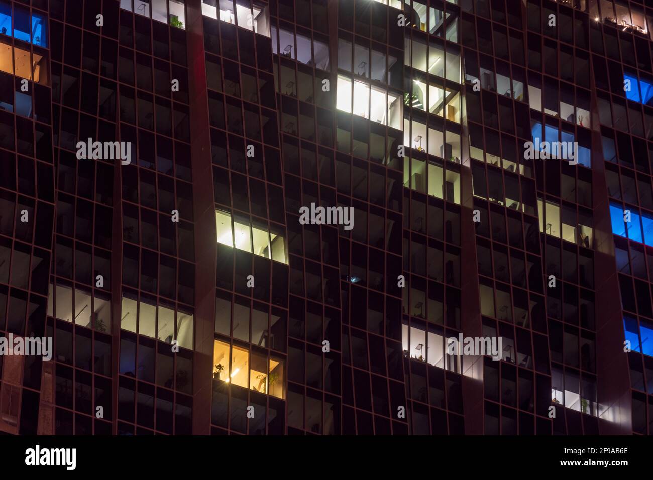 Tower block night windows hi-res stock photography and images - Alamy