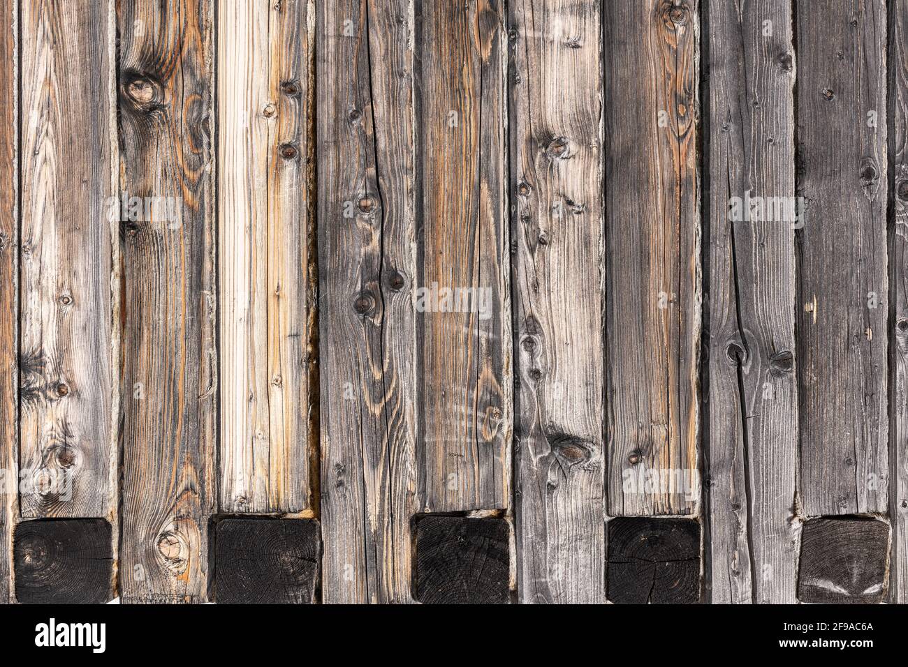 Old wall House from a Wooden Timber Bar - a Fragment. Wood Texture ...