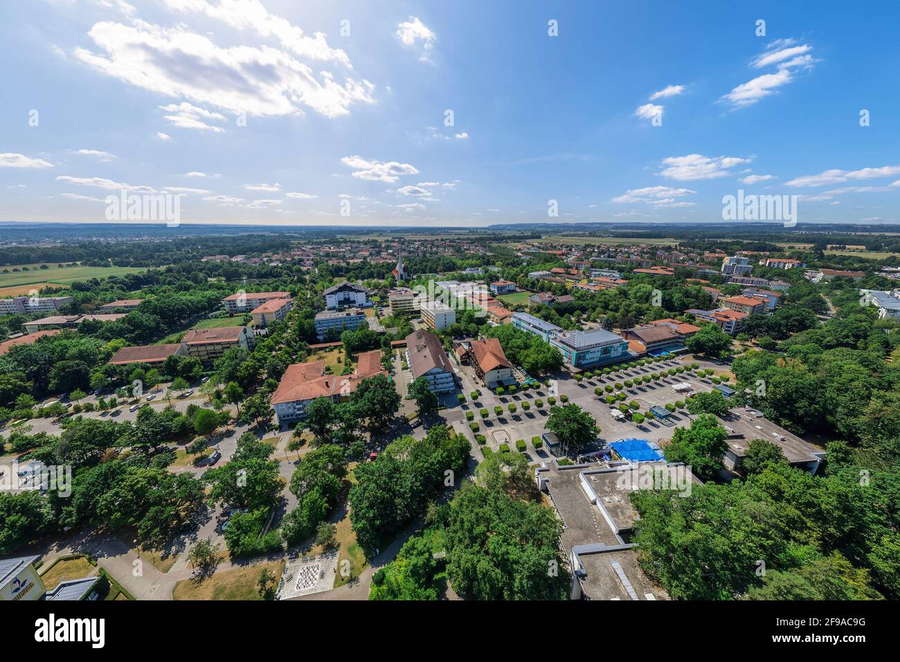 Aerial view to Bad Füssing Stock Photo - Alamy