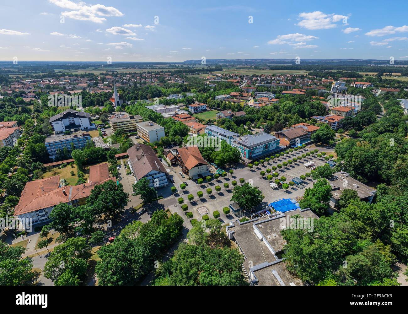 Aerial view to Bad Füssing Stock Photo - Alamy