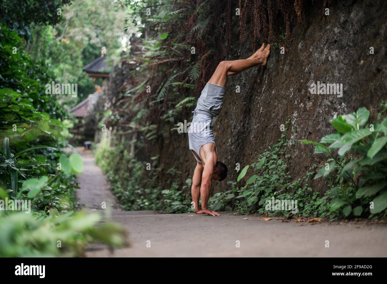 Man practice Yoga practice and meditation outdoor Stock Photo - Alamy