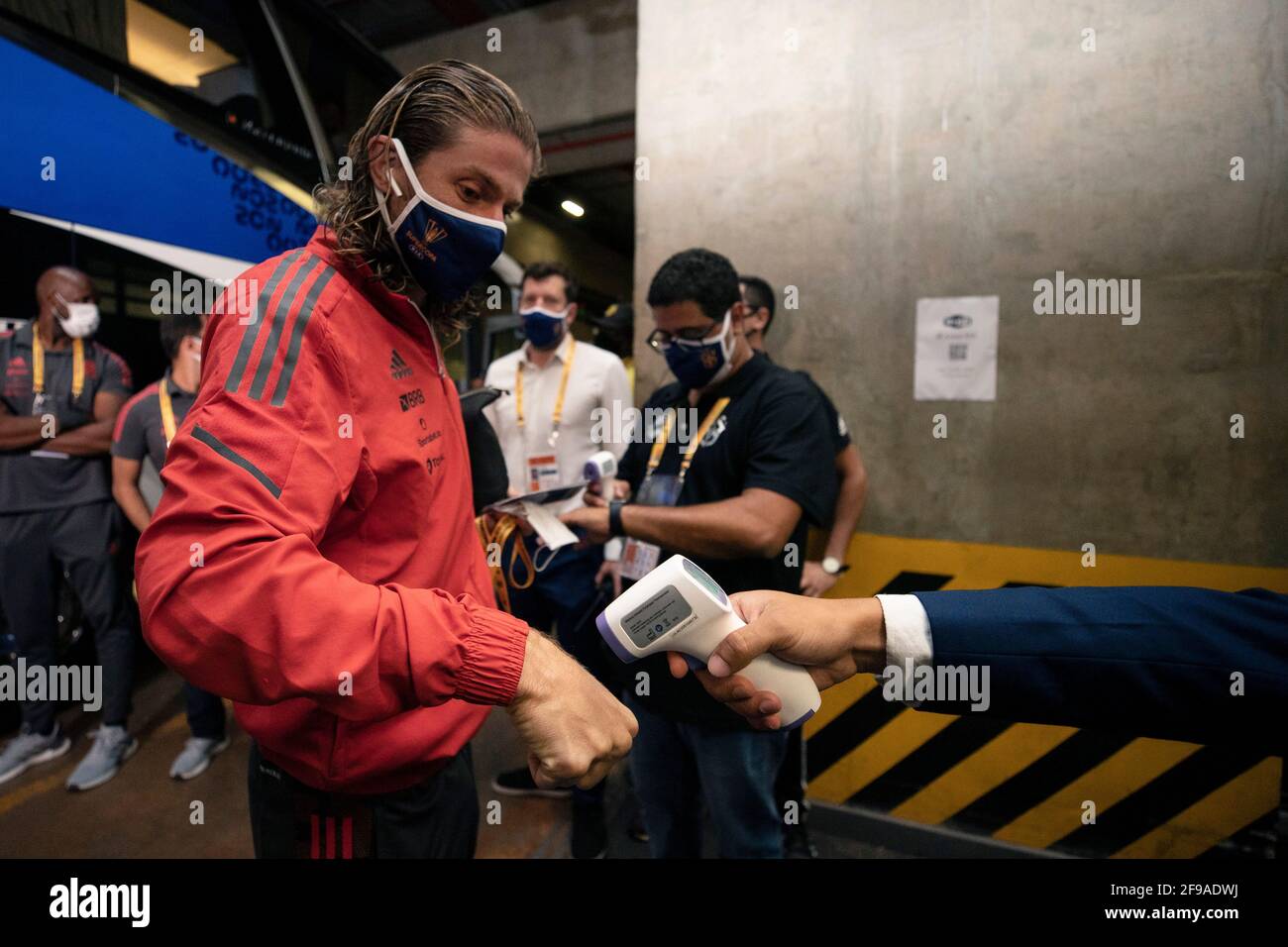 Supercopa do Brazil Final, Flamengo versus Palmeiras; of Filipe Luís of ...