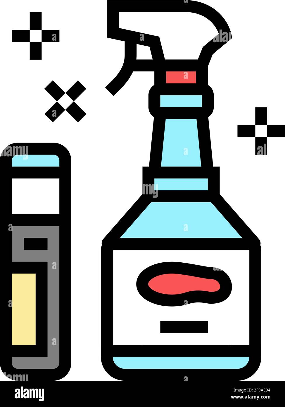 sole cleaner shoe care color icon vector illustration Stock Vector ...