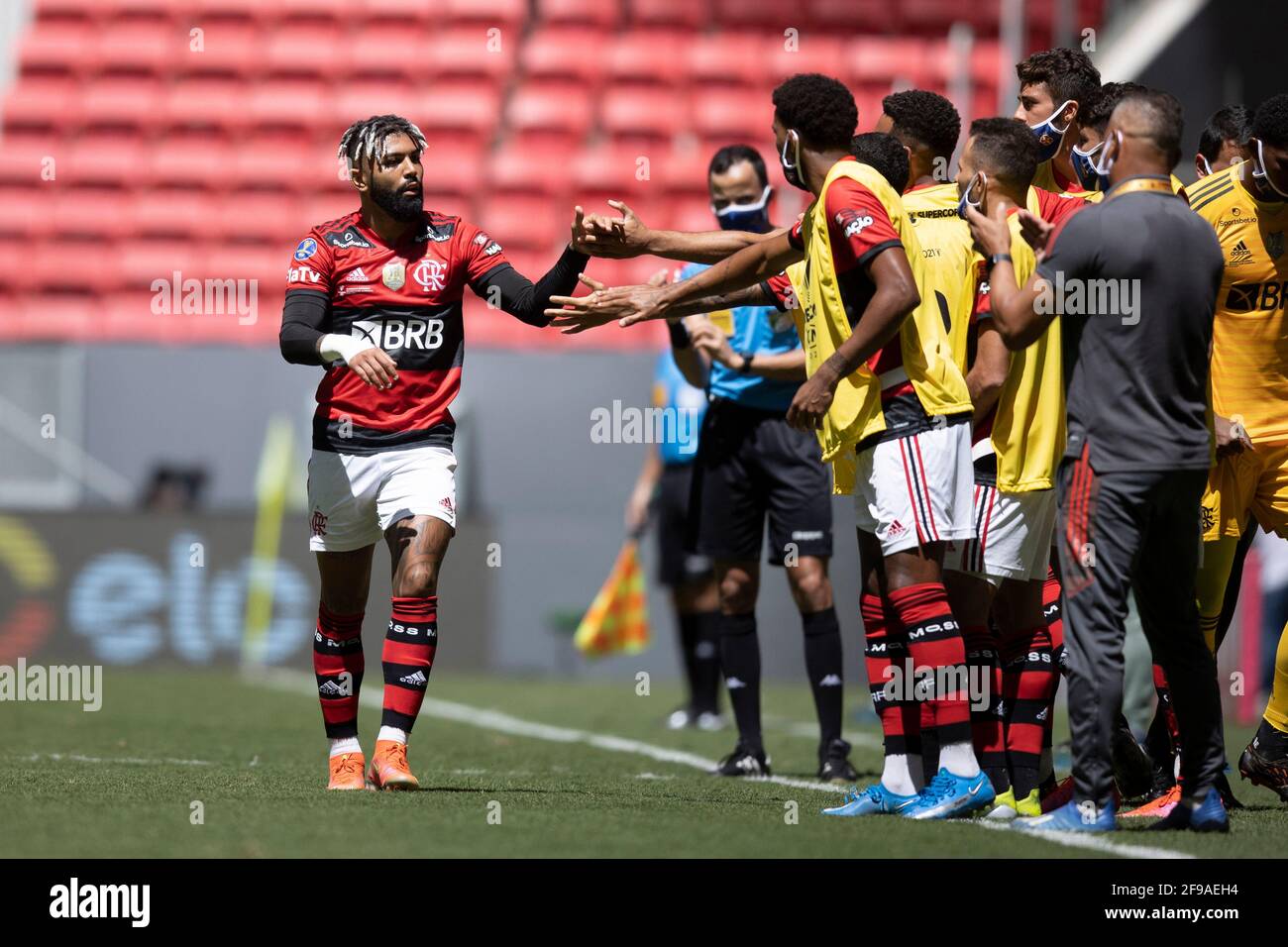 Supercopa do Brazil Final, Flamengo versus Palmeiras; Gabriel Barbosa ...