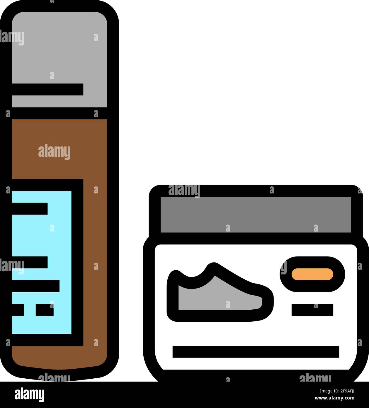 cream paste shoe care color icon vector illustration Stock Vector Image ...