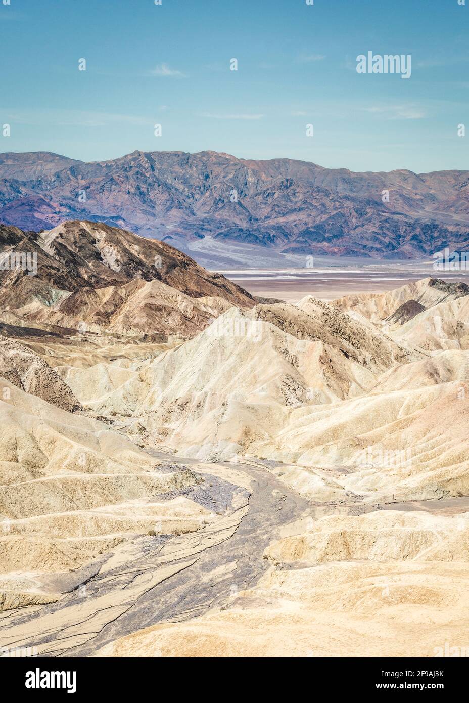 Heavily Eroded Ridges At the famous Zabriskie Point, Death Valley ...