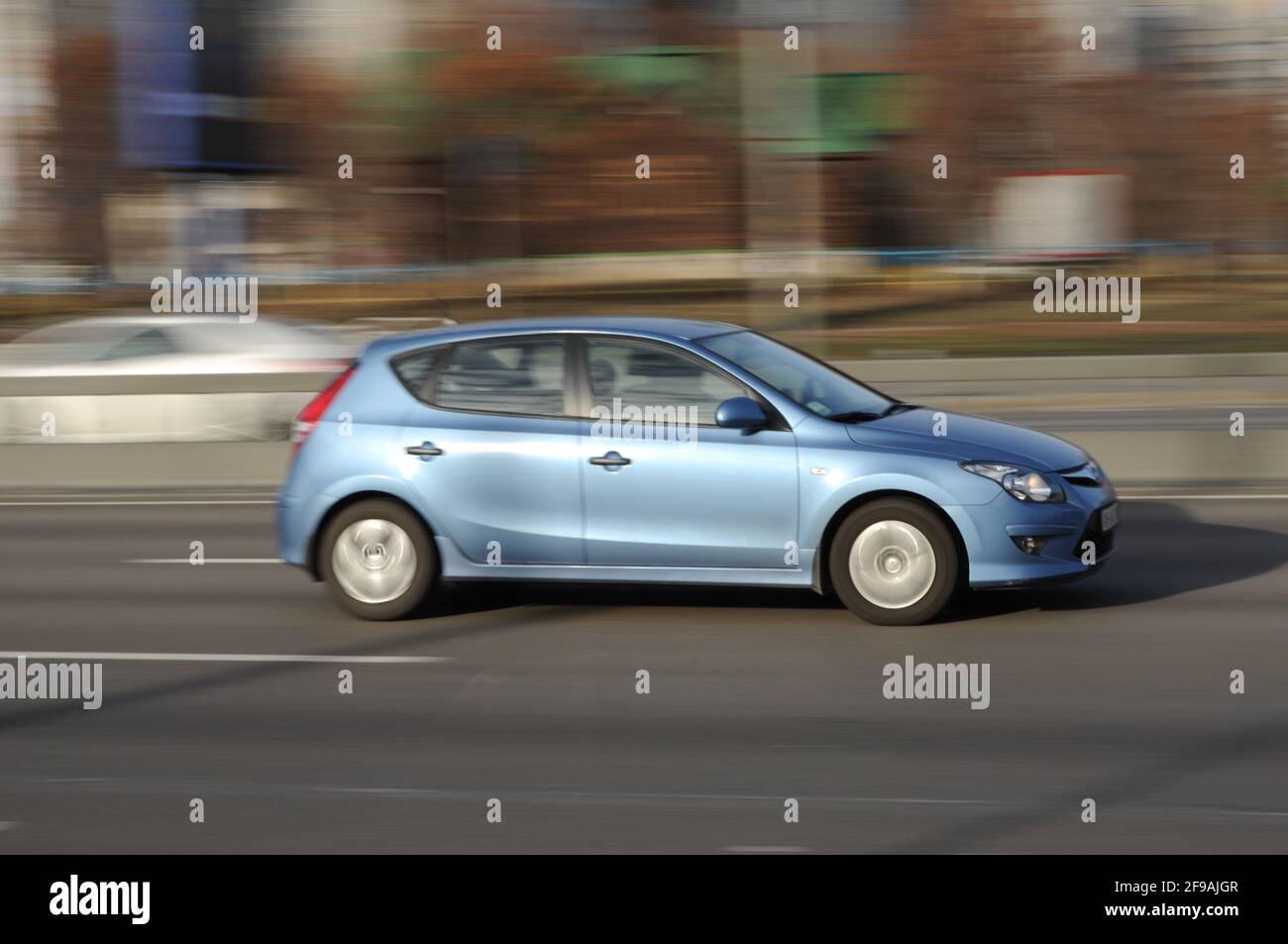 Blue Motion Car Stock Photo - Alamy