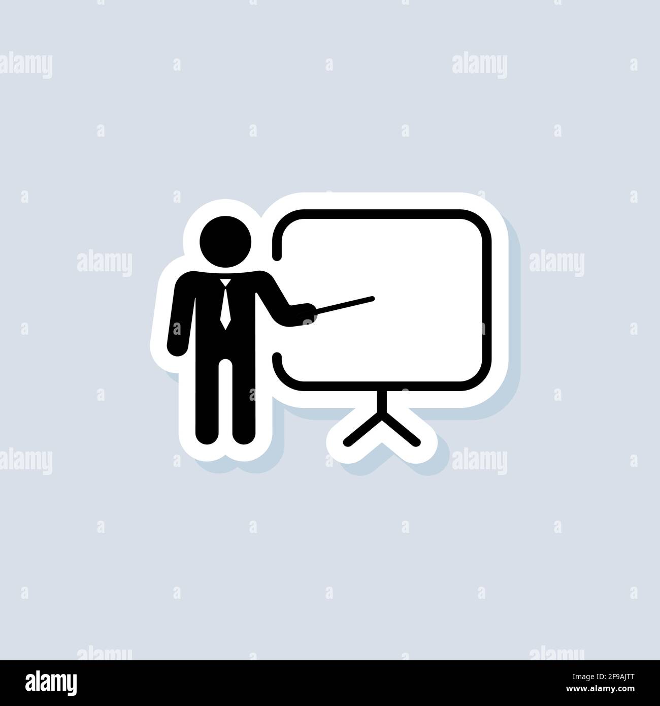 Training, presentation sticker. Business Presentation Icons. Contains ...