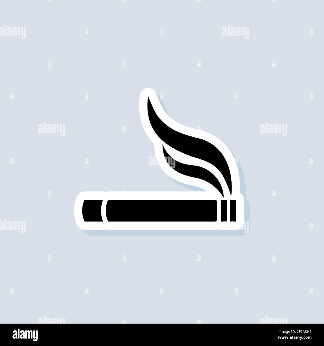 Cigarette sticker. Smoking area symbol. Cigarette smokers zone, smoking ...