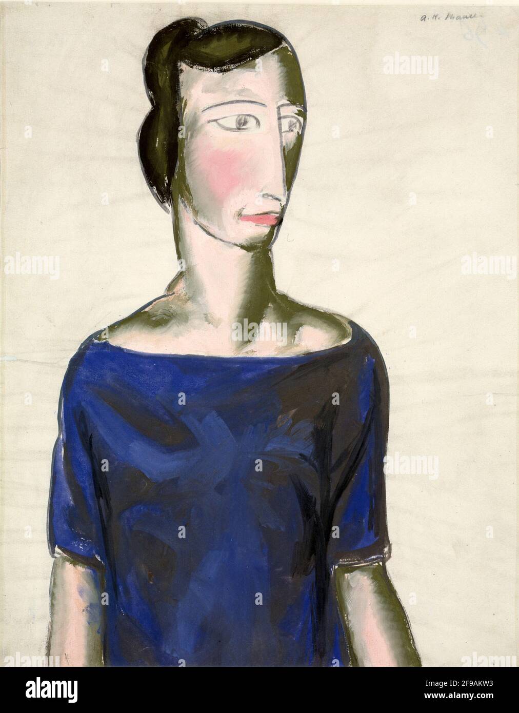 Portrait of a Girl, 1923 Stock Photo - Alamy