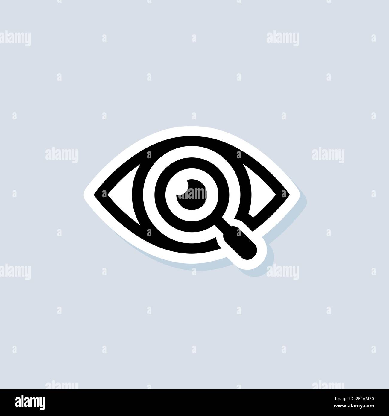 Digital magnifying glass eye digital Stock Vector Images - Alamy