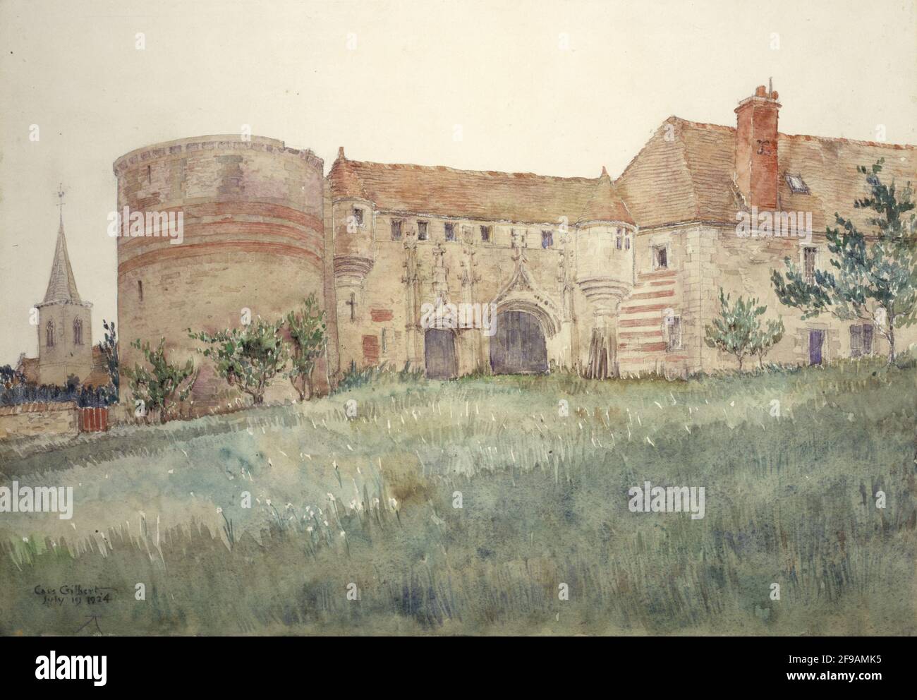 Chateau france painting 20th century hi-res stock photography and ...