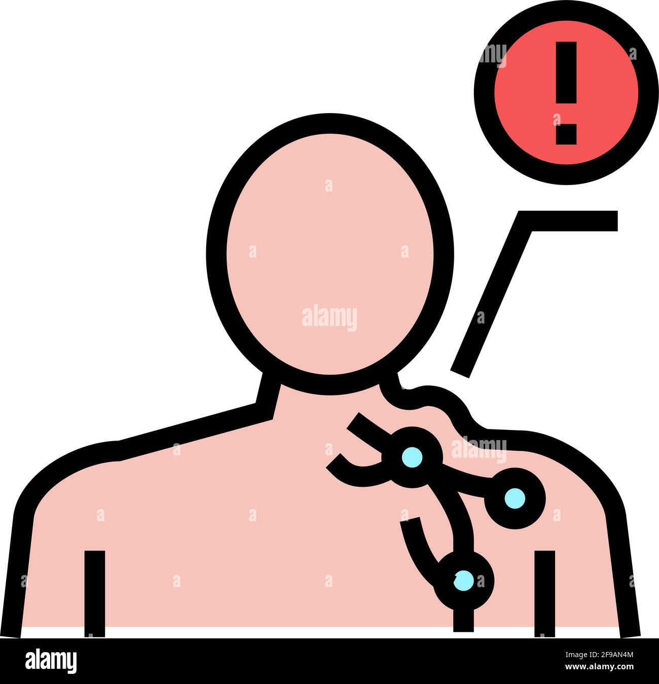 lymphoma disease color icon vector illustration Stock Vector Image ...