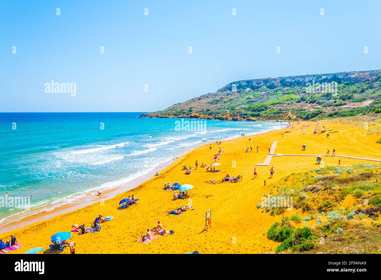 Ramla bay red beach malta hi-res stock photography and images - Alamy