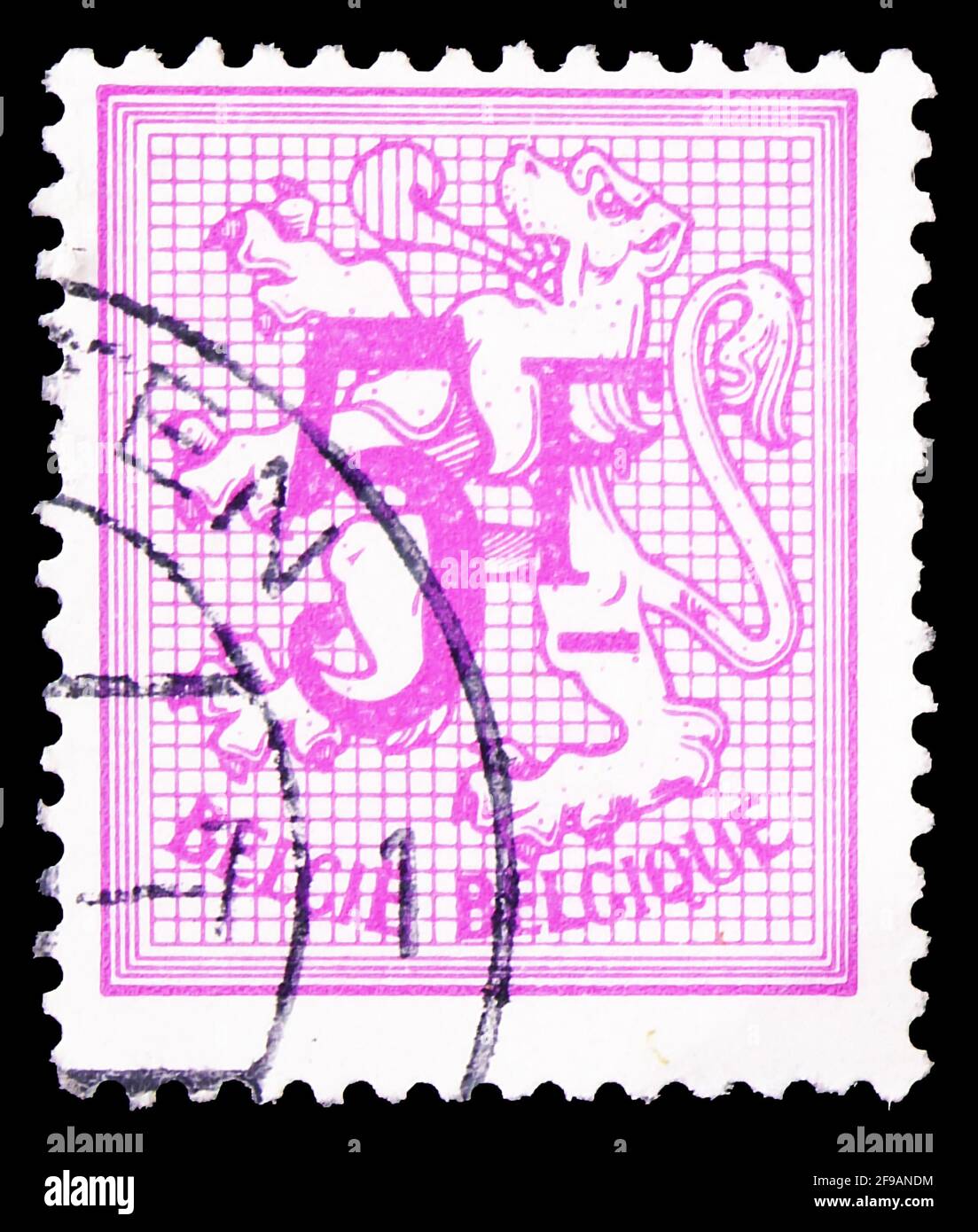 MOSCOW, RUSSIA - SEPTEMBER 22, 2019: Postage stamp printed in Belgium ...