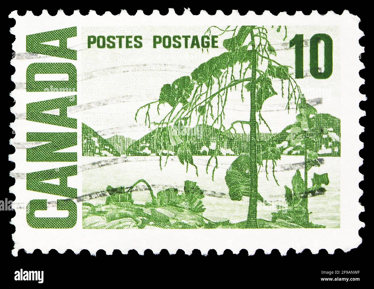 MOSCOW, RUSSIA - SEPTEMBER 22, 2019: Postage stamp printed in Canada ...