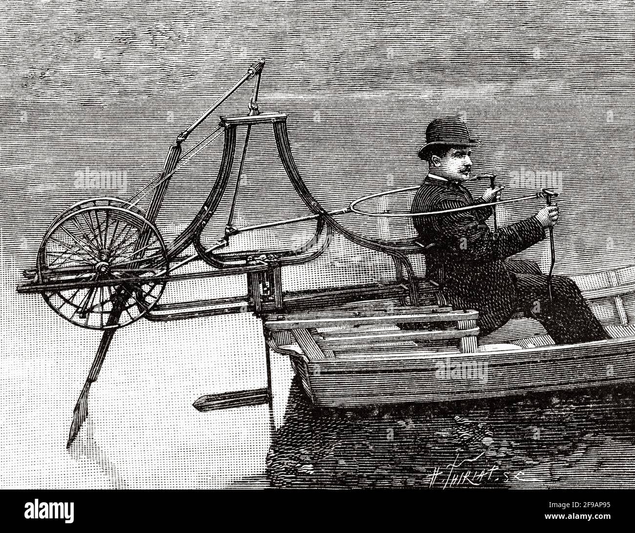 Thruster systems for boats. E Pombas system boat thruster. Old 19th ...