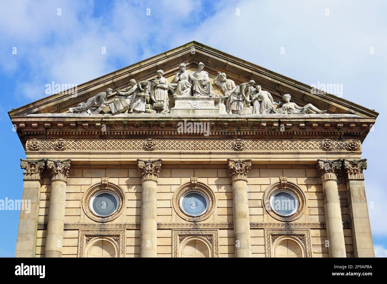 An abstract of the edifice of Todmorden Town Hall, on the border of ...