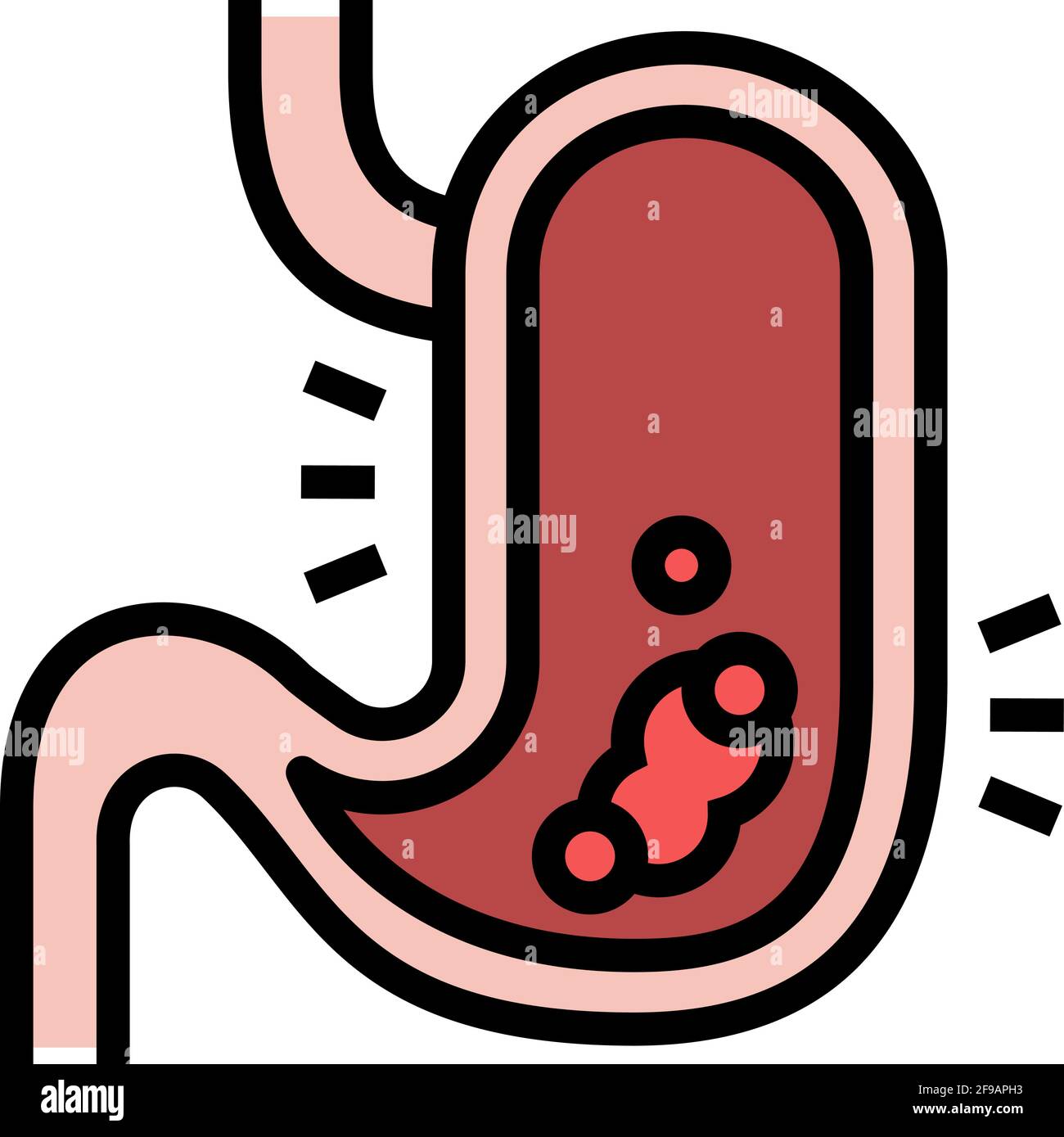 gastric disease color icon vector illustration Stock Vector Image & Art ...