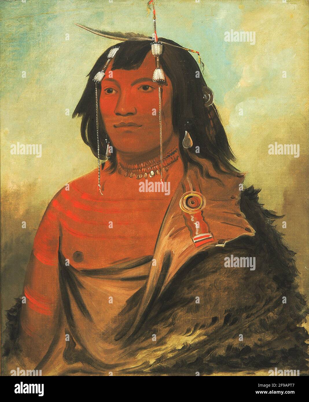Native red indian man hair hi-res stock photography and images - Alamy