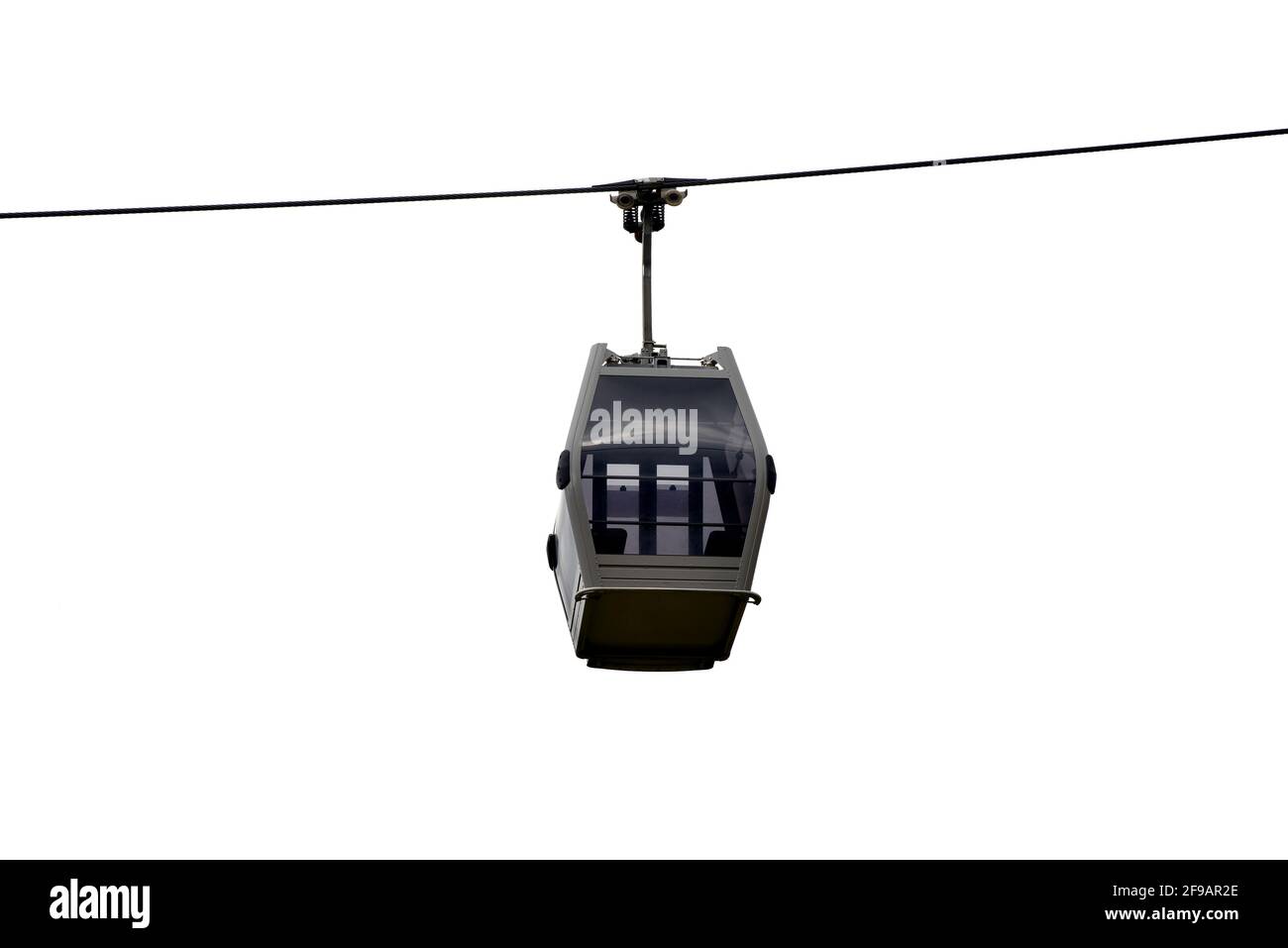Mountain cable car isolated on white background. Transportation theme ...