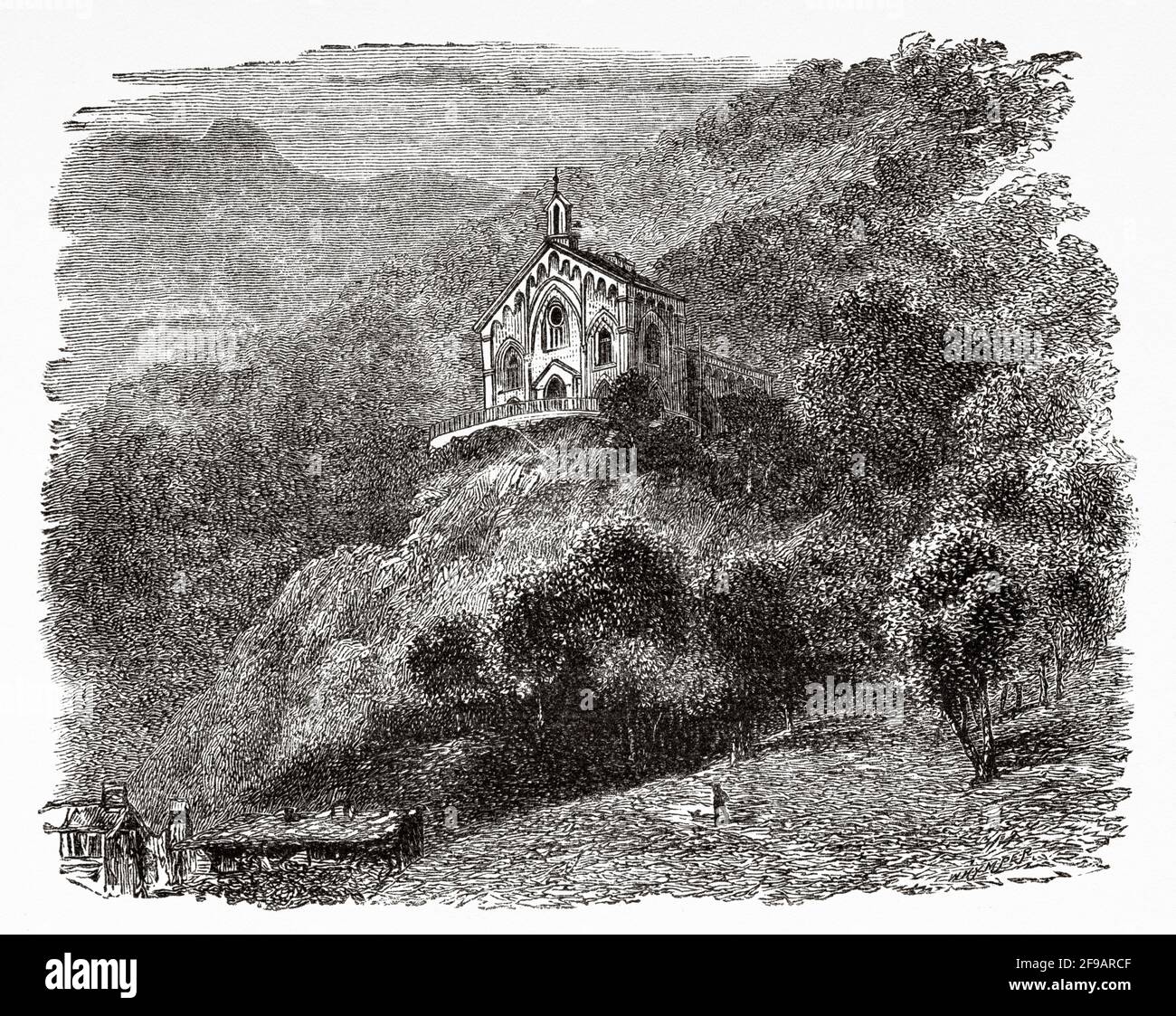 Gothic church of Pradeltorno, Angrogna, Turin Province. Pellice Valley ...