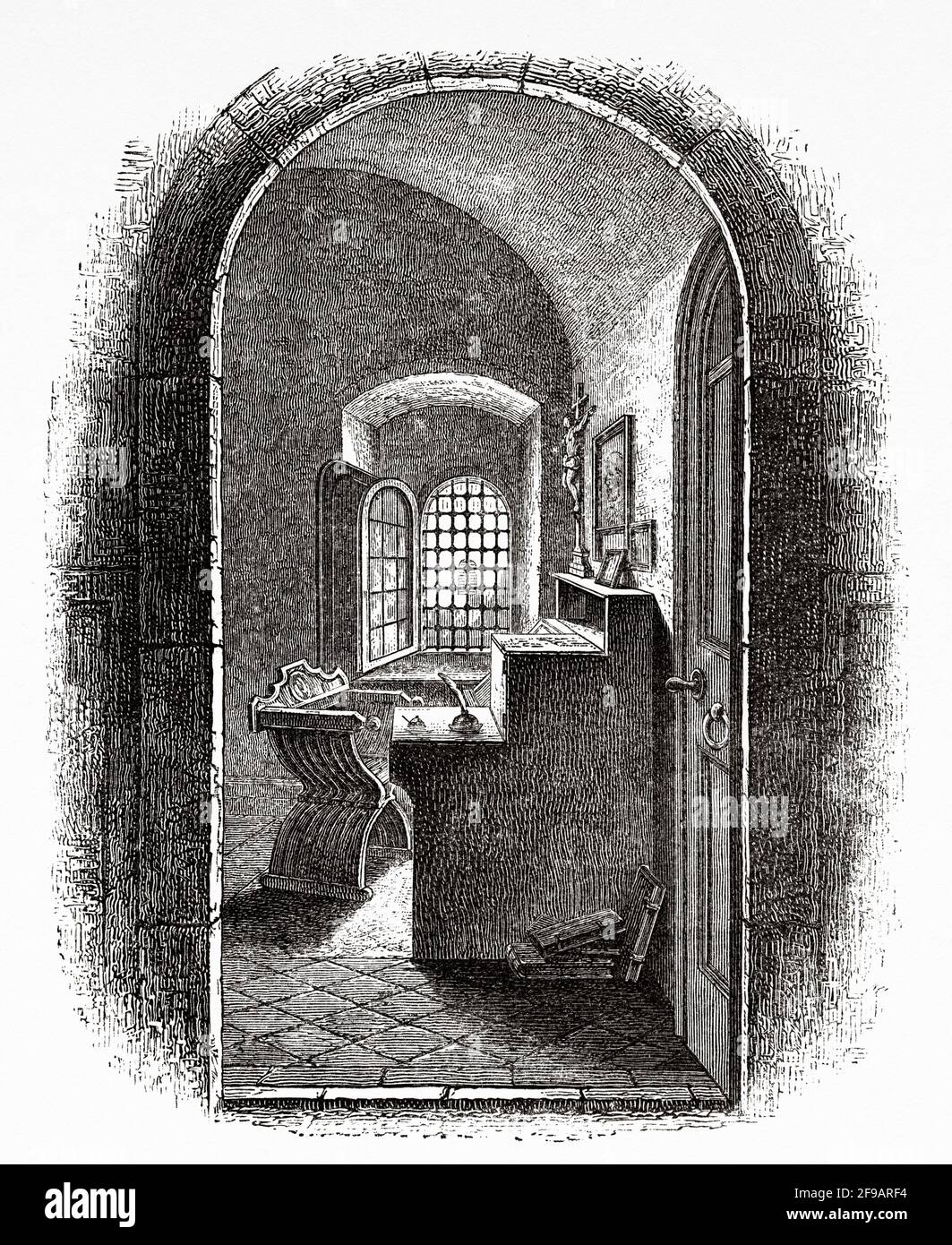 Cell of the Italian Dominican priest Girolamo Savonarola (1452-1498) at ...